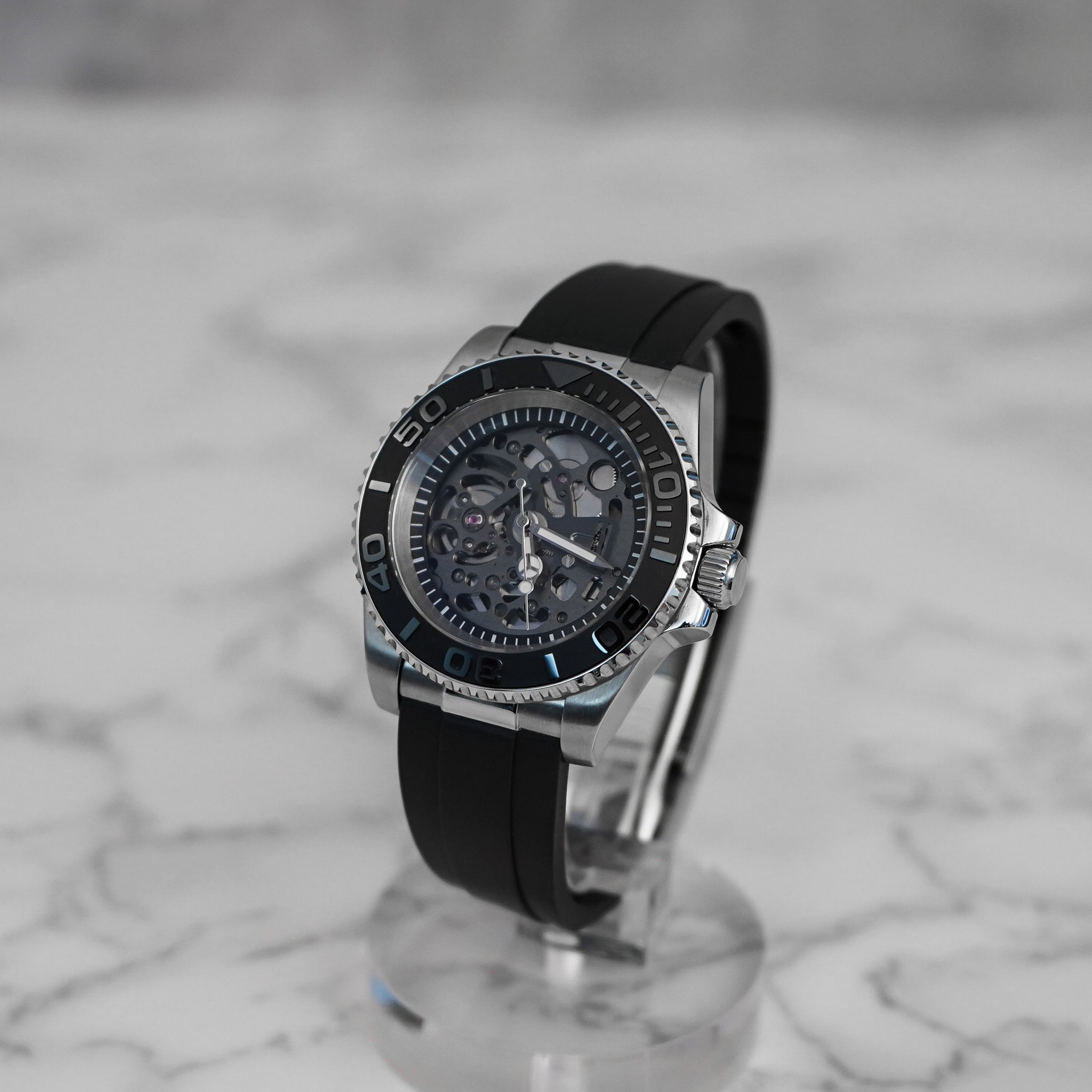 40mm 300 Meter Skeleton Sub Style Diver w/ Seiko NH72 Movement Mod Wat ...